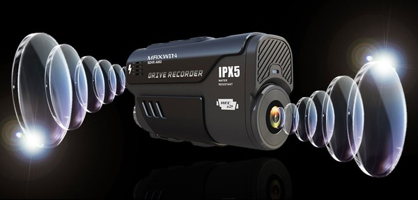 4K対応・GPS搭載、最強の二輪用2カメラドラレコ登場…MAXWIN 2枚目の写真・画像 | レスポンス（Response.jp）