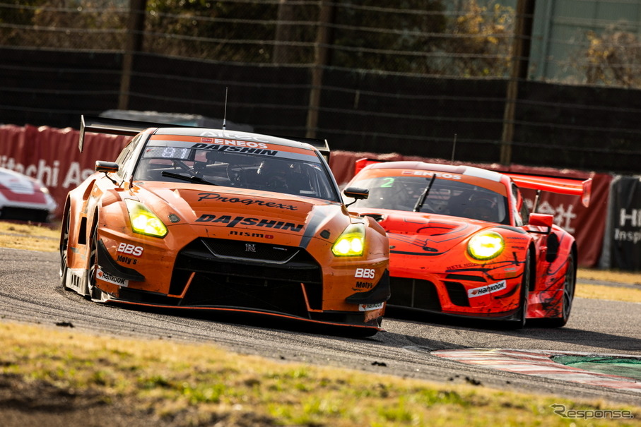 【スーパー耐久】ゴール直前まで続いたバトルを制し、DAISHIN GT3 GT-Rが優勝 | レスポンス（Response.jp）