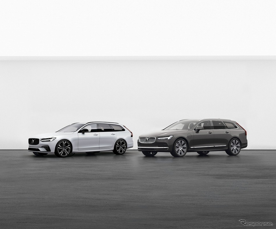 ボルボV90シリーズ、48Vハイブリッド導入で全車電動化…内外装デザインも変更 1枚目の写真・画像 | レスポンス（Response.jp）